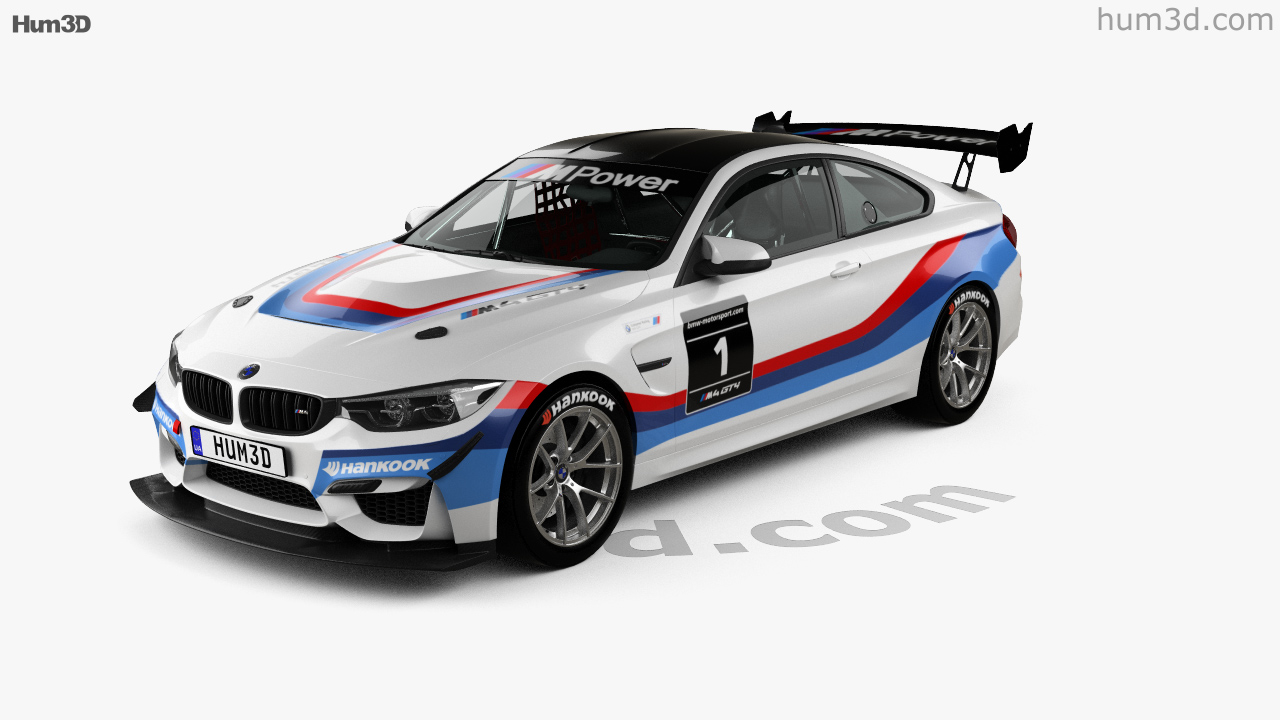 360 view of BMW M4 (F82) GT4 coupe 2017 3D model - Hum3D store