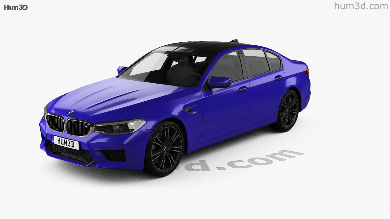 360 view of BMW M5 sedan 2019 3D model - Hum3D store