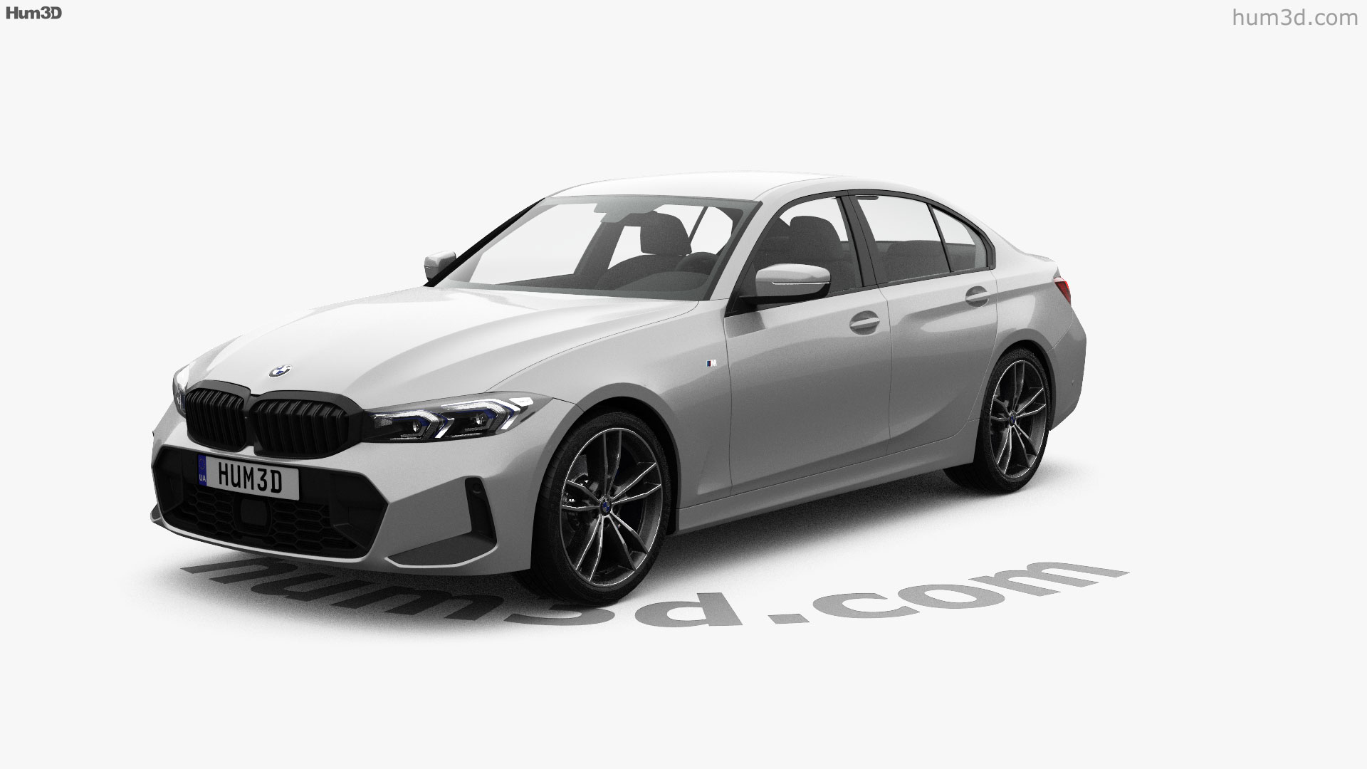 Vista a 360 gradi del modello 3D BMW 3-series Berlina M Sport 2022 ...
