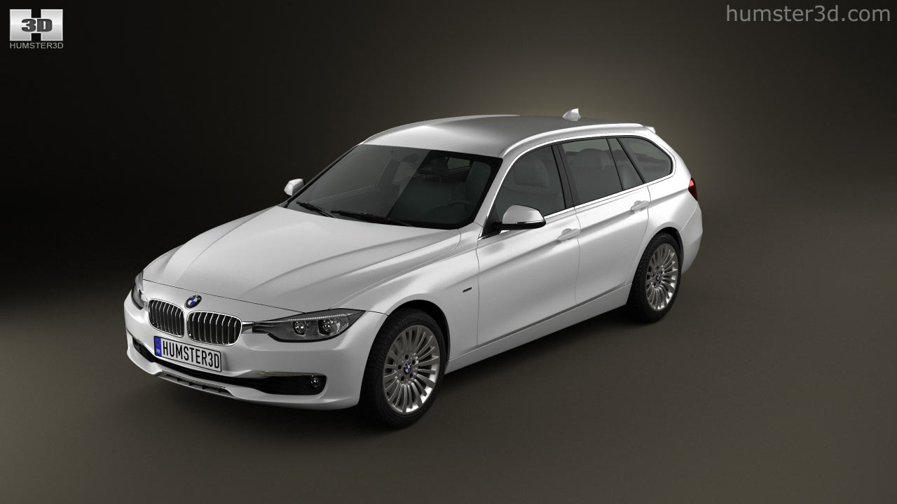 360 view of BMW 3 Series (F31) touring 2015 3D model - Hum3D store