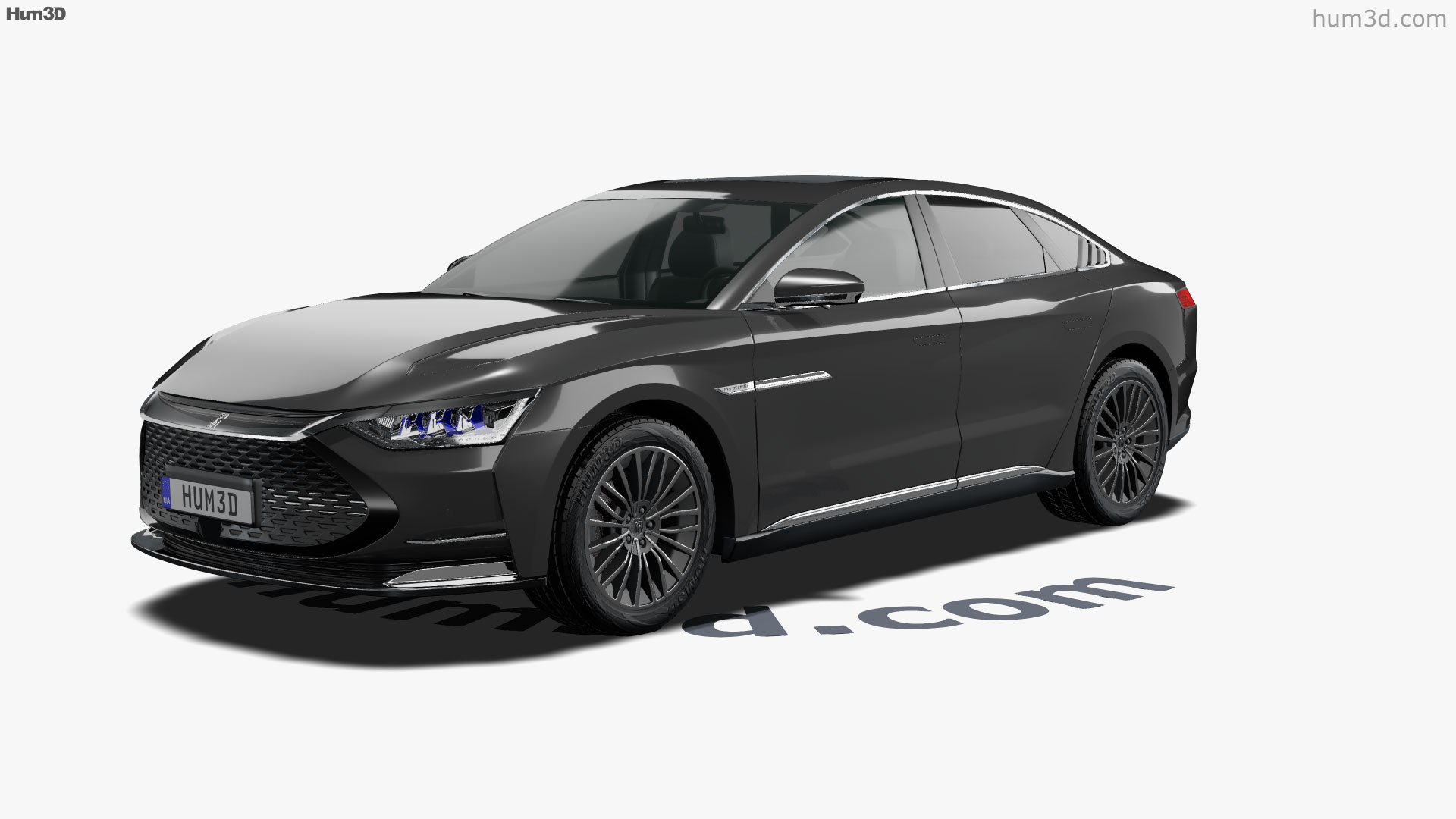 BYD Han DM 2022 3Dモデルの360ビュー-Hum3Dストア