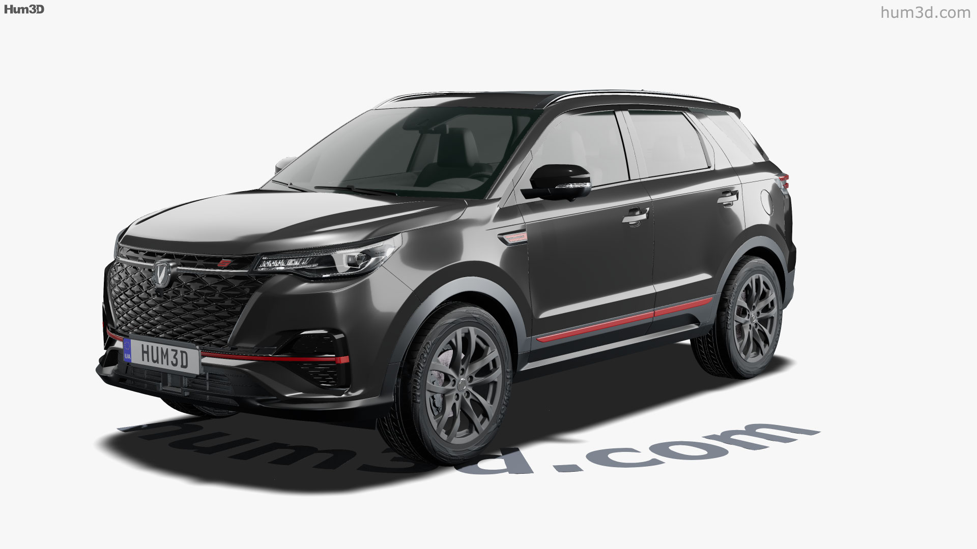 360 view of Changan CS55 Plus 2022 3D model - Hum3D store