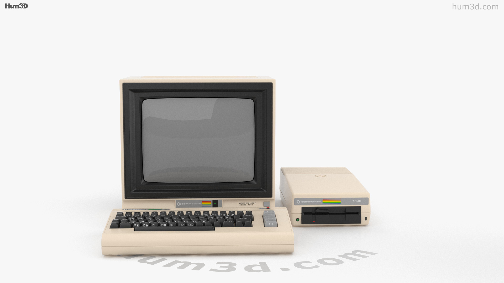 Commodore 64 3Dモデルの360ビュー-Hum3Dストア