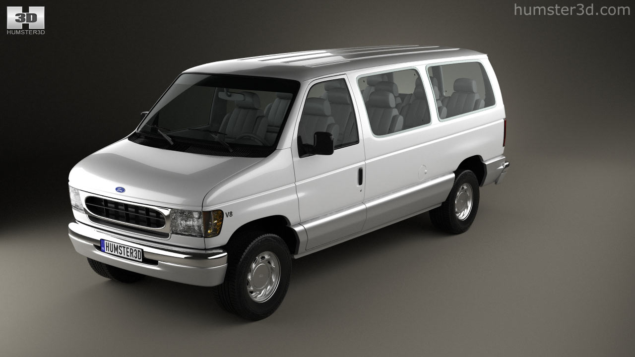 360 view of Ford E-Series Passenger Van 2002 3D model - Hum3D store