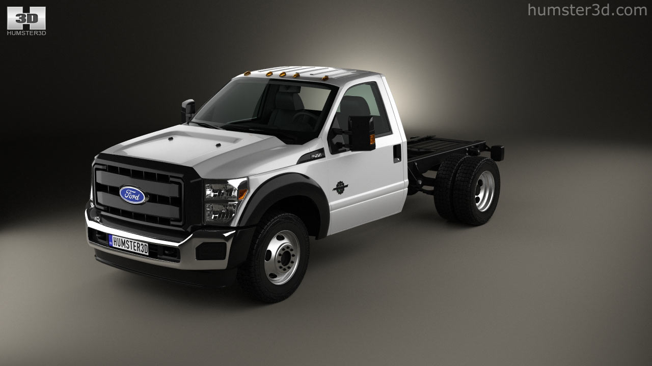360 view of Ford F-550 Regular Cab Chassis 2014 3D model - Hum3D store