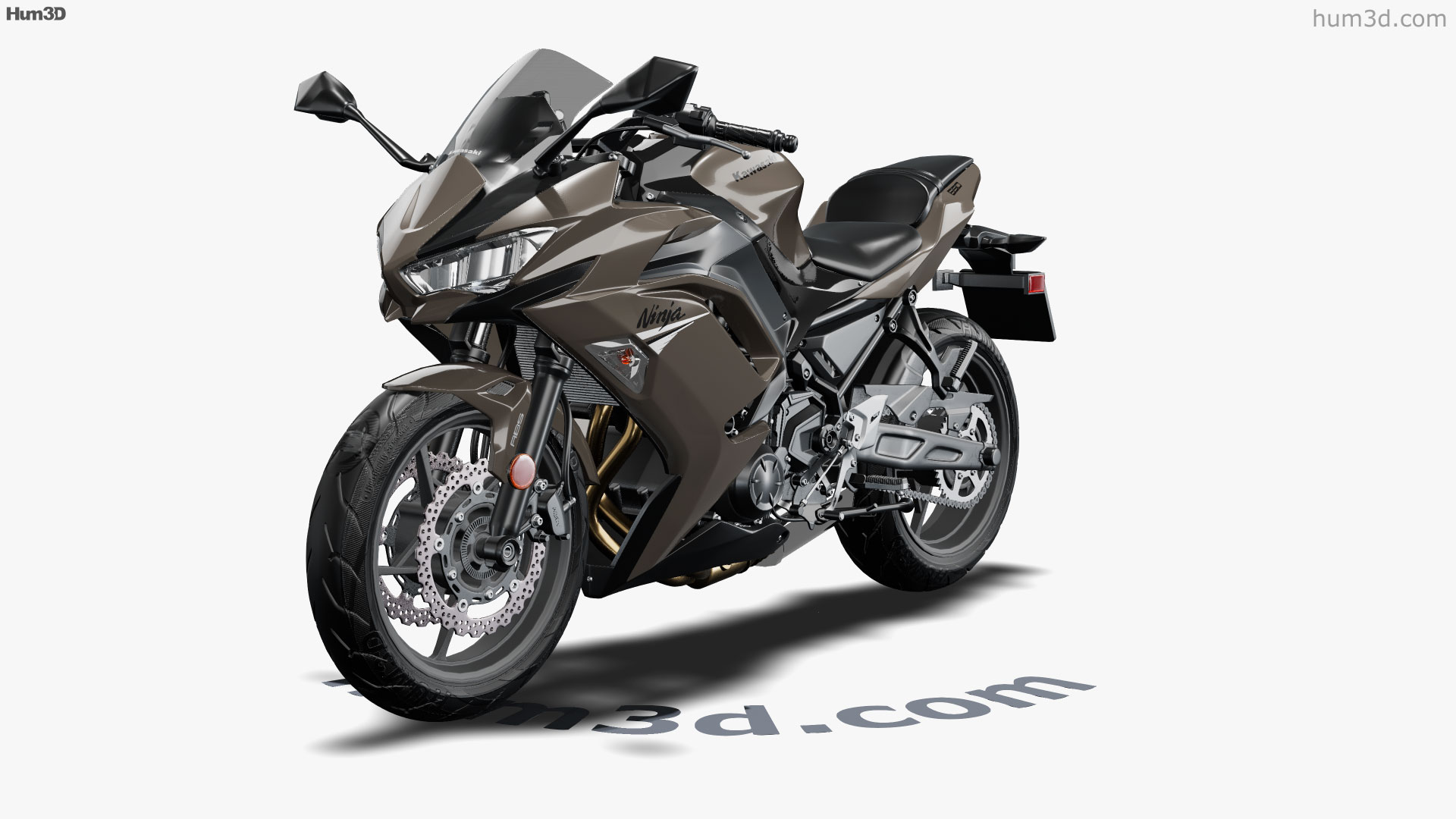 360 vista de Kawasaki Ninja 650 2021 modelo 3D - loja Hum3D