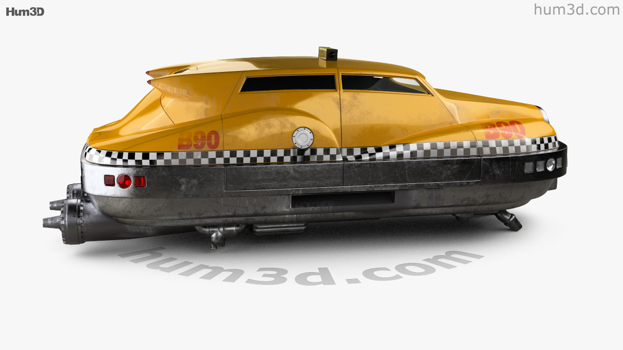 360 view of Fifth Element Taxi 1997 3D model - Hum3D store