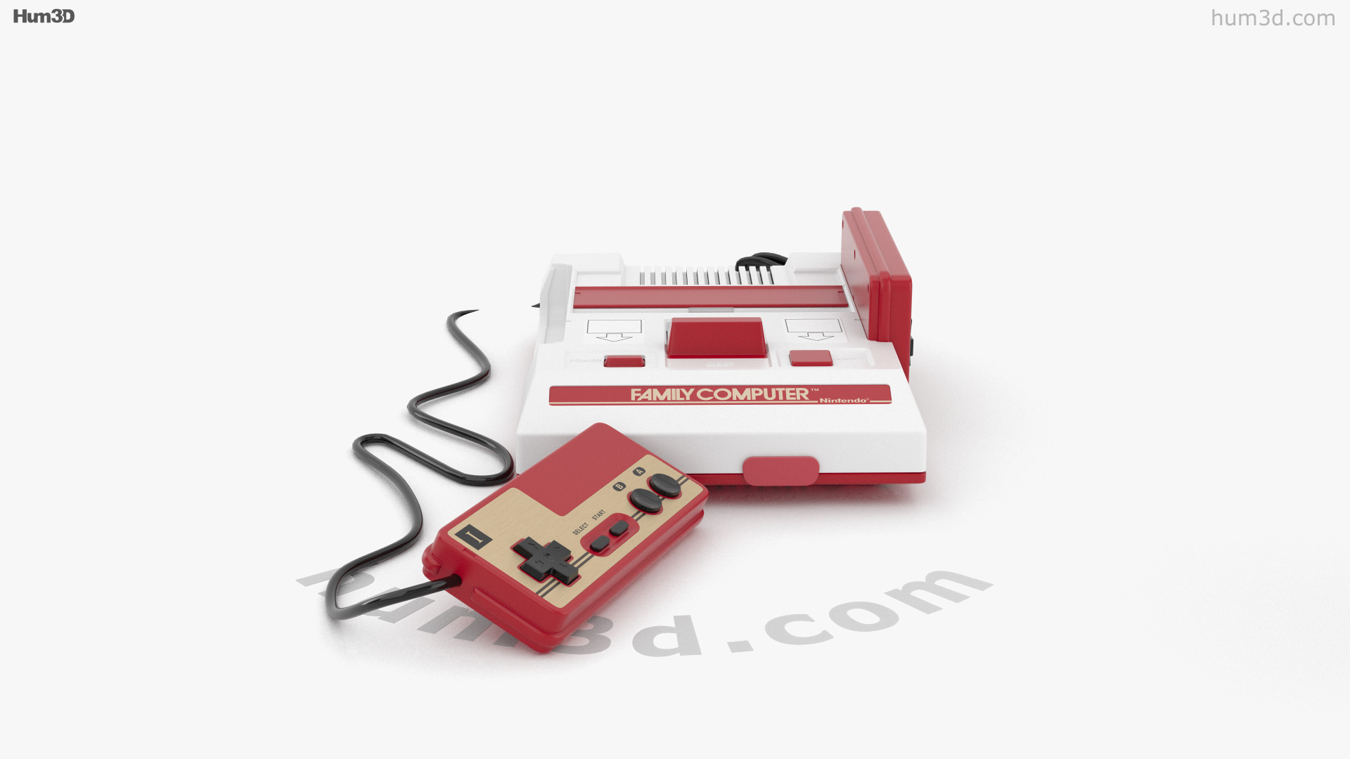 360 view of Nintendo Famicom 3D model - Hum3D store