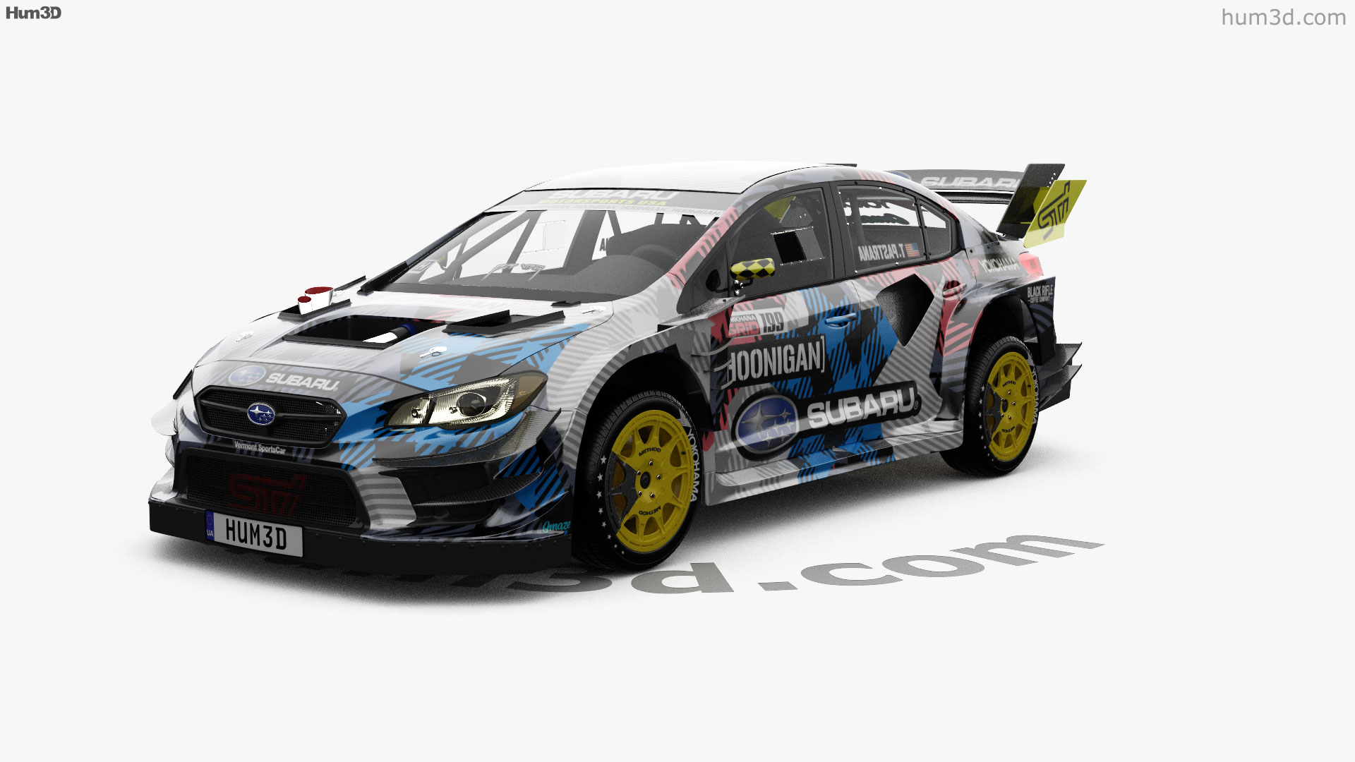 360 View Of Subaru Wrx Sti Gymkhana 2020 3d Model Hum3d Store