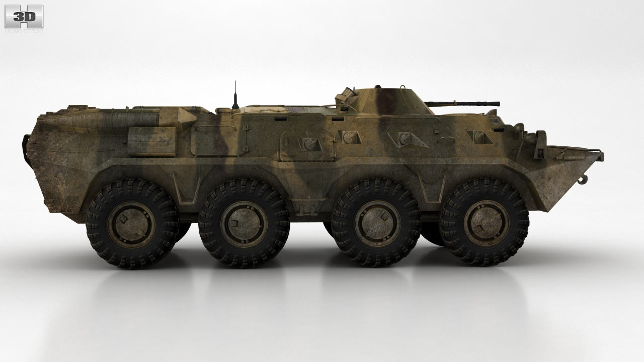360 view of BTR-80 3D model - Hum3D store