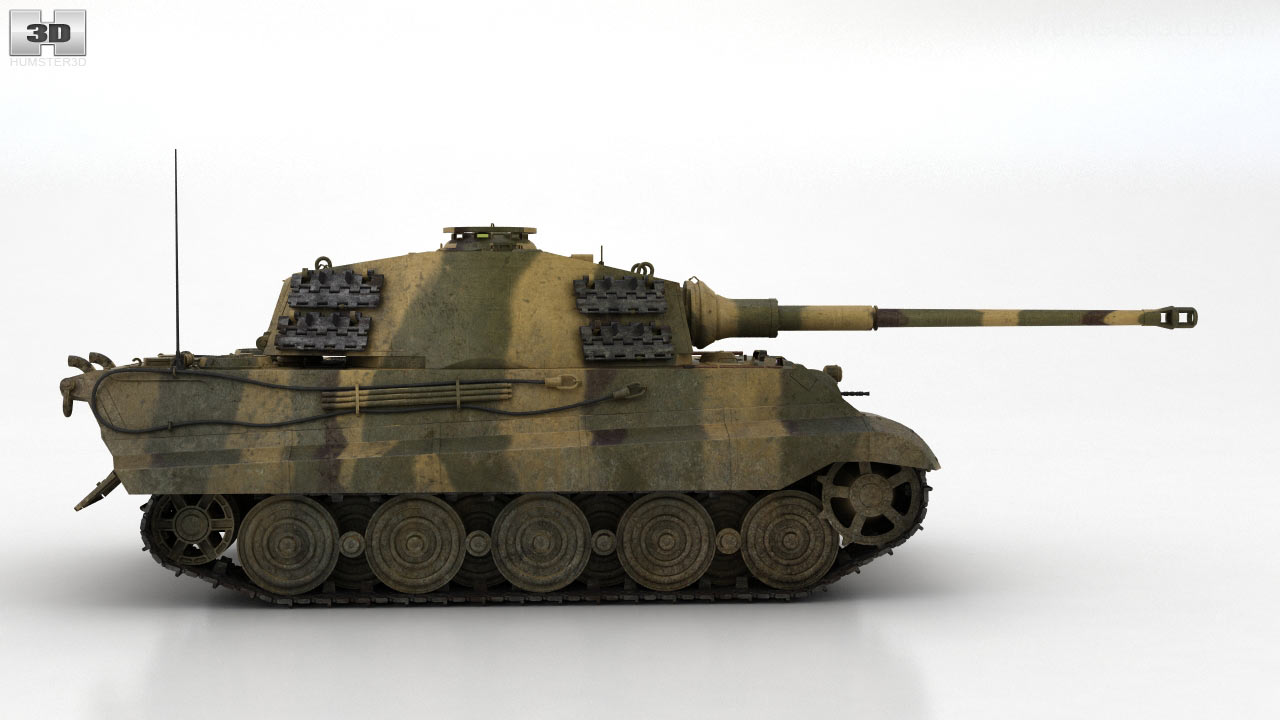 360 view of Tiger II 3D model - Hum3D store