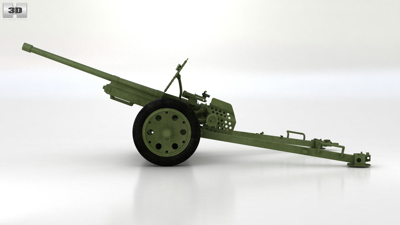 360 view of Type 1 47 mm Anti-Tank Gun 3D model - Hum3D store