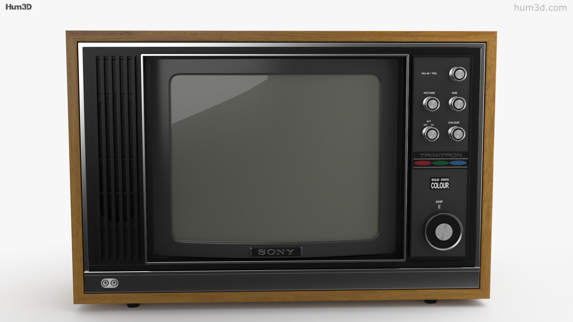 360 view of Sony Trinitron 1970 Television 3D model - Hum3D store