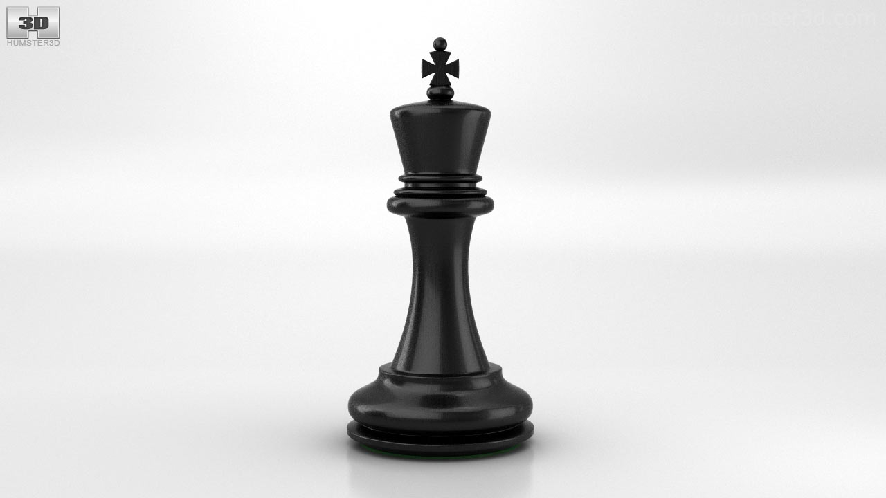 360 view of Classic Chess King Black 3D model - Hum3D store