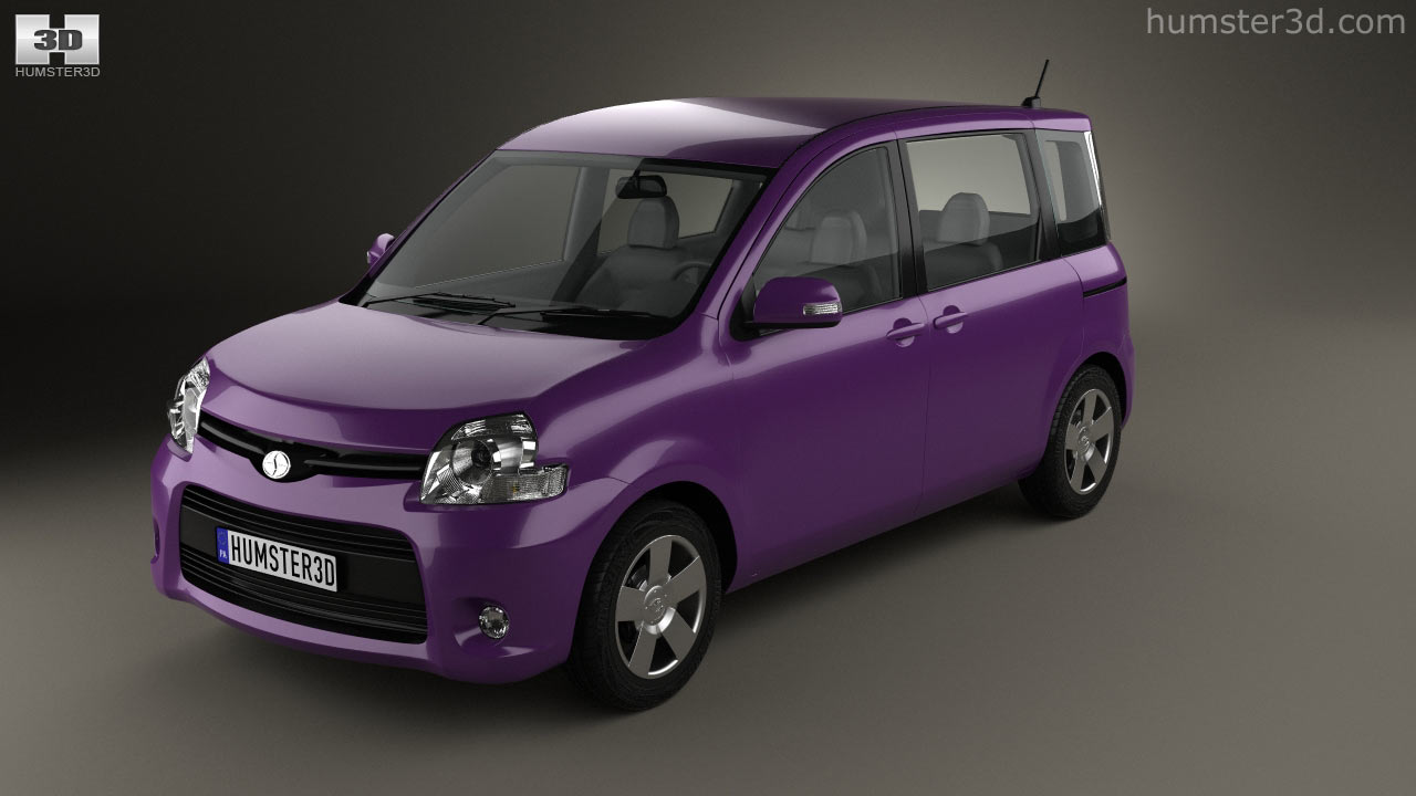 360 view of Toyota Sienta Dice 2014 3D model - Hum3D store