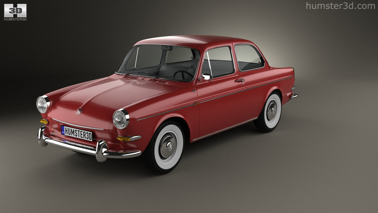 360 view of Volkswagen 1500 (Type 3) notchback 1961 3D model - Hum3D store