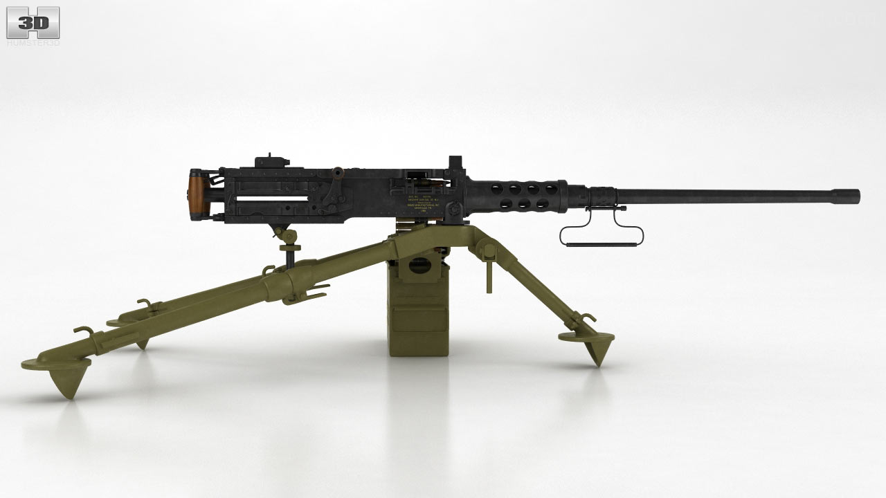 360 view of Browning M2 3D model - Hum3D store