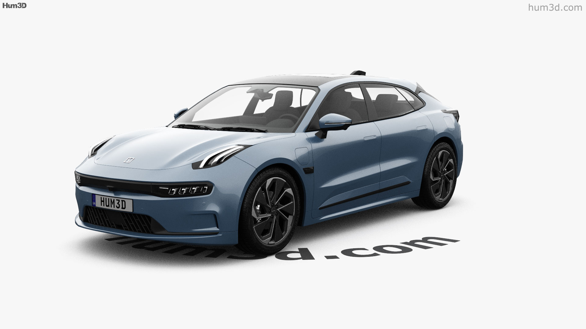 Vue à 360 degrés de Zeekr 001 2022 Modèle 3D - Hum3D magasin